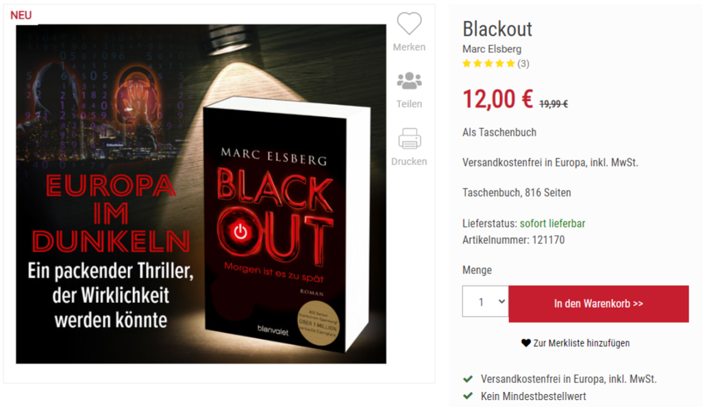 Kopp Blackout – Neu Bücher – Kopp Verlag – www.kopp-verlag.de – SciFi